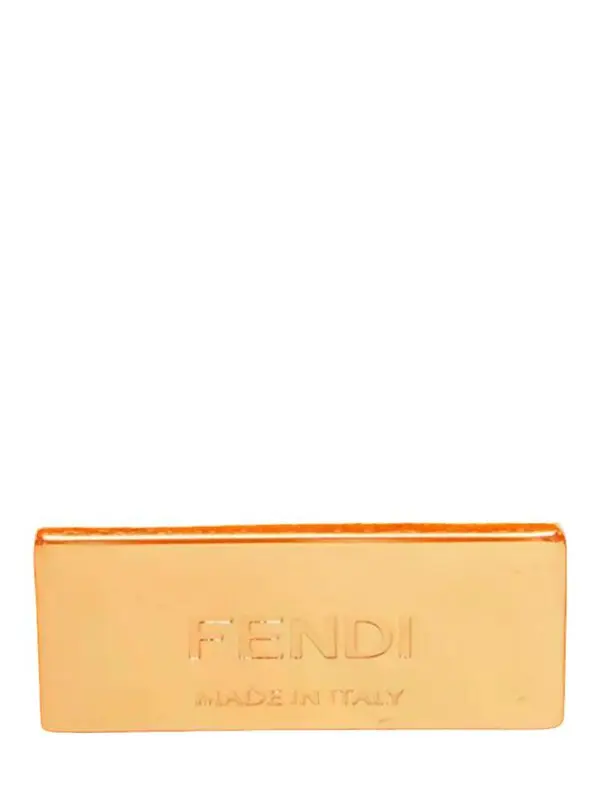 Fendi Mini Interlaced Leather Iconic Peekaboo Satchel - Orange