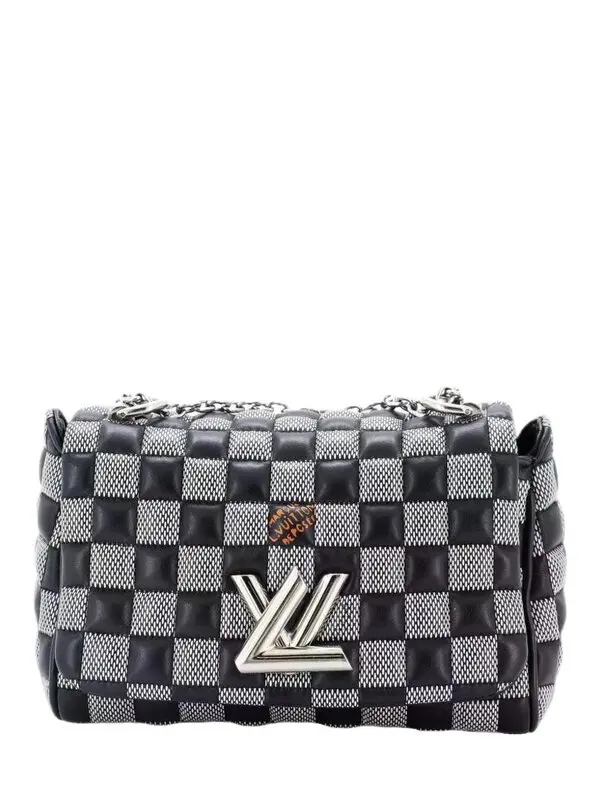LOUIS VUITTON Twist Handbag Damier Quilted Calf Leather Bb Crossbody Bag - Black