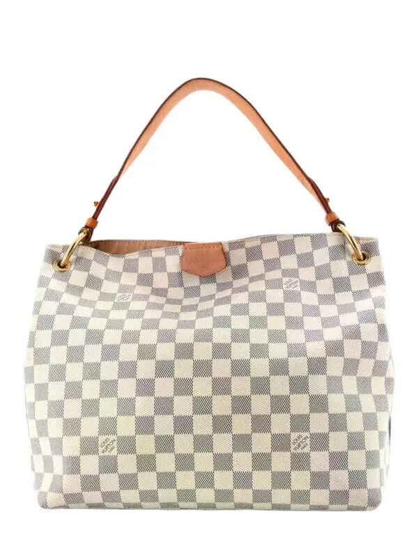 LOUIS VUITTON Damier Pm Hobo Bag - White