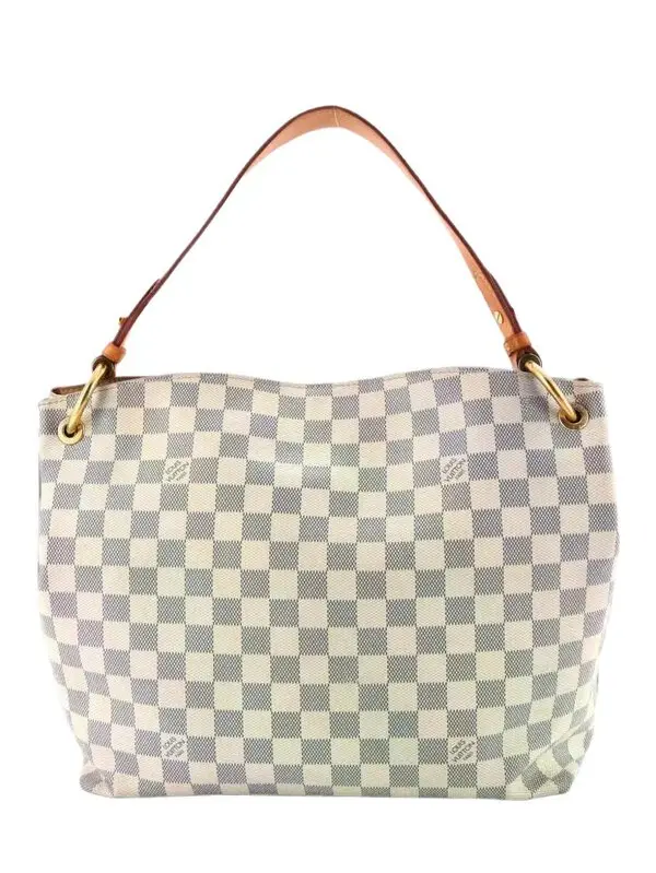 LOUIS VUITTON Damier Pm Hobo Bag - White