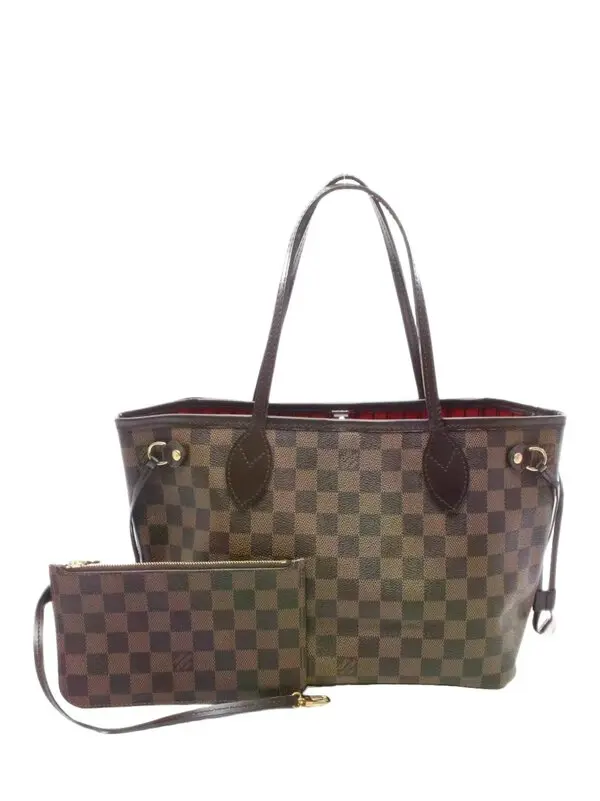 LOUIS VUITTON Damier Ebene Neverfull Tote Bag - Brown