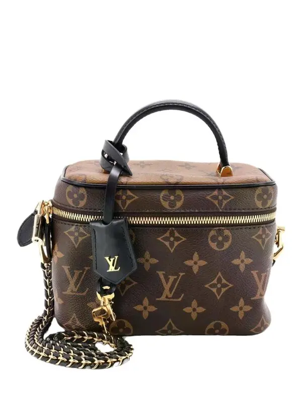 LOUIS VUITTON Reverse Monogram Canvas Pm Satchel - Brown