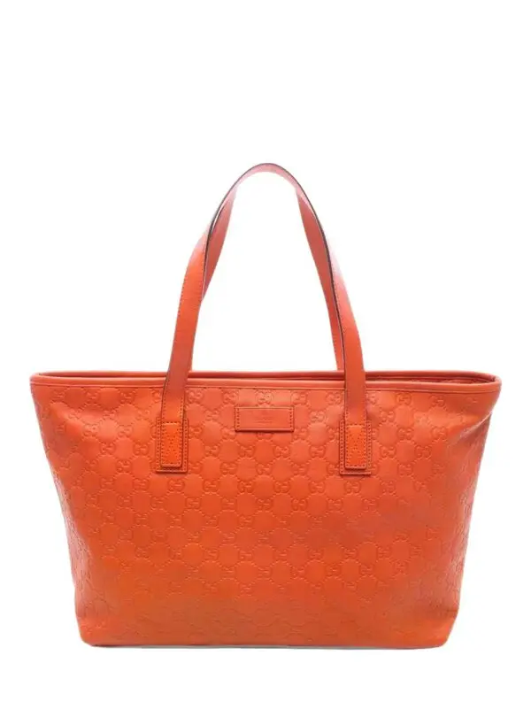 Gucci Guccissima Leather Tote Bag - Orange