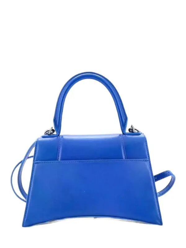 Balenciaga Hourglass Top Handle Bag Leather Small Satchel - Blue