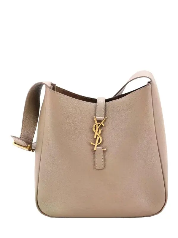 Saint Laurent Le 5 A 7 Supple Leather Hobo Bag - Brown