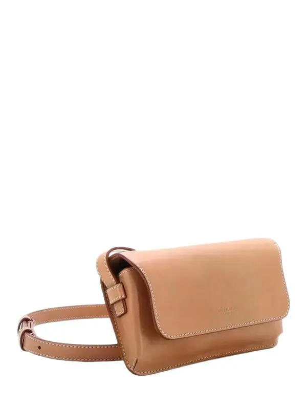 Saint Laurent Leather Sunglass Case Mini Shoulder Bag - Neutrals