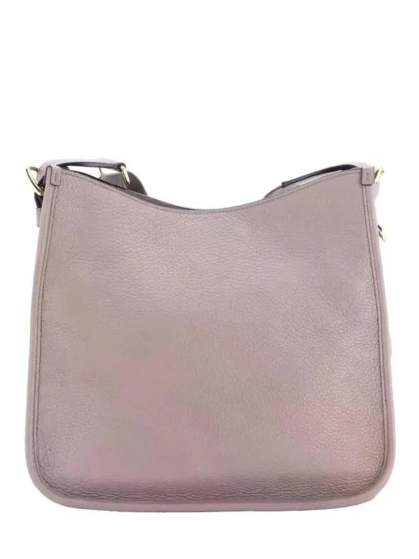 Prada Leather Medium Hobo Bag With Logo Strap - Grey