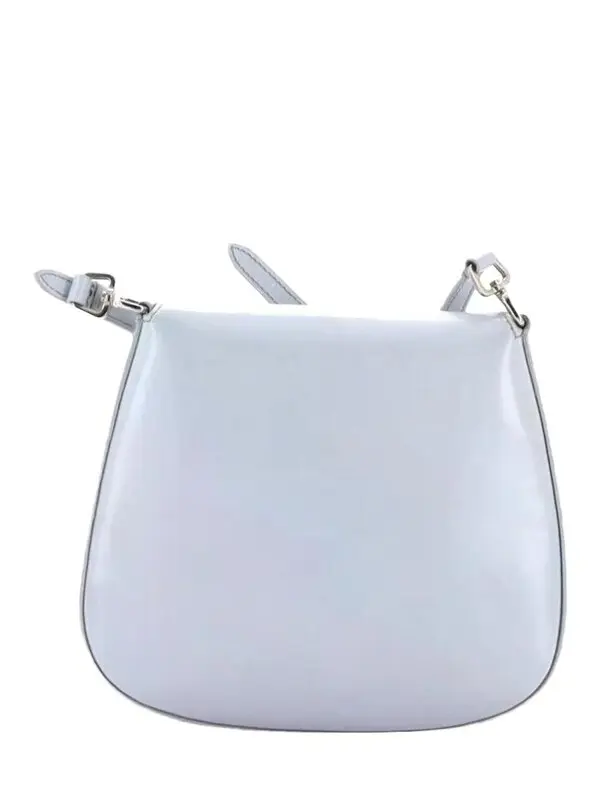 Prada Cleo Flap Spazzolato Leather Mini Shoulder Bag - Metallic