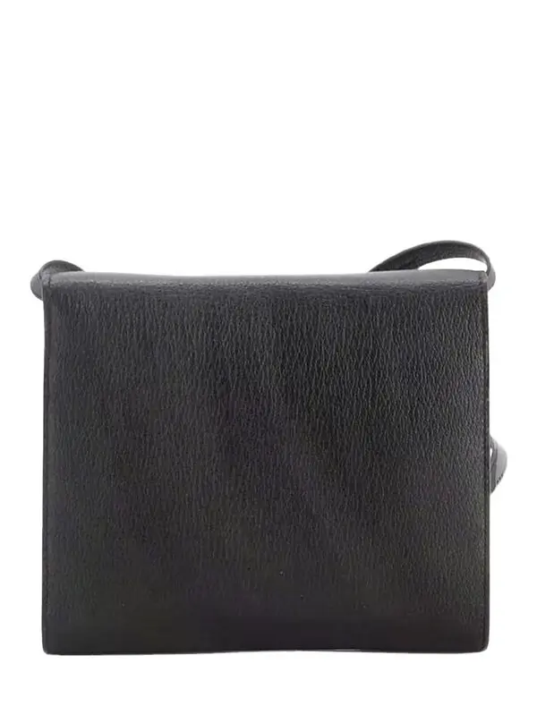 Hermès Clic Wallet On Strap Chevre Mysore Shoulder Bag - Black