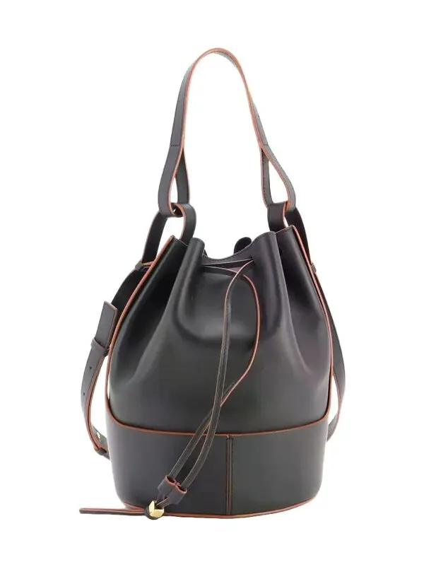 Loewe Balloon Leather Small Bucket Bag - Black
