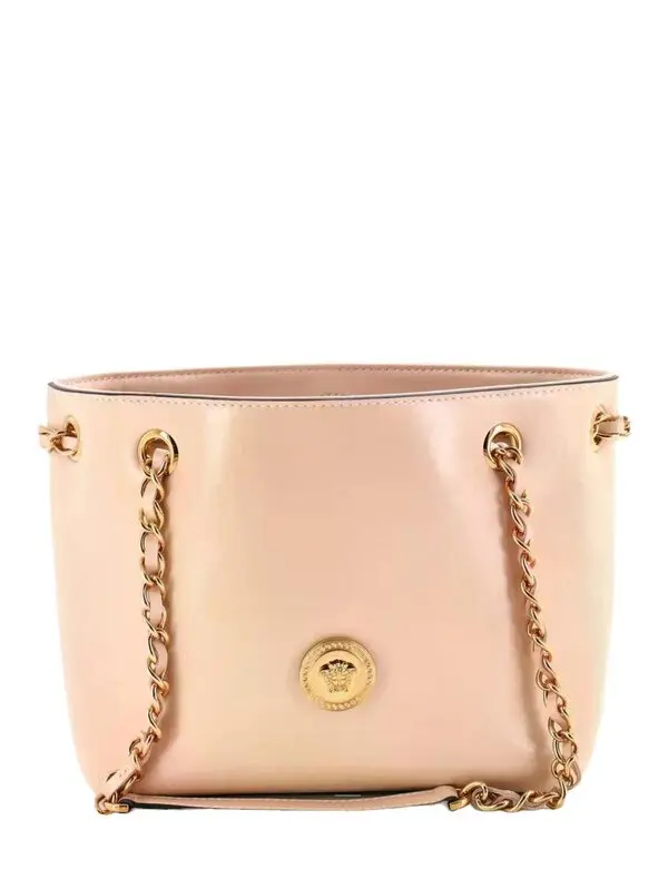 Versace Medusa Icon Chain Leather Mini Bucket Bag - Pink