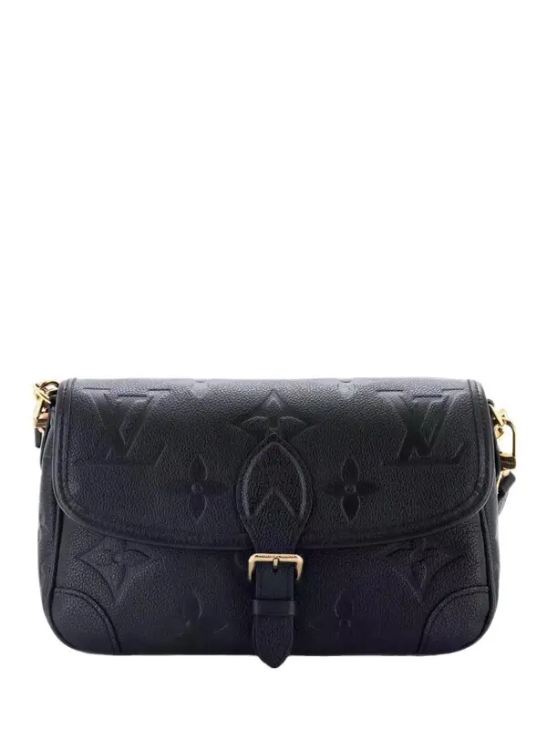 LOUIS VUITTON Diane Nm Monogram Empreinte Giant Shoulder Bag - Black