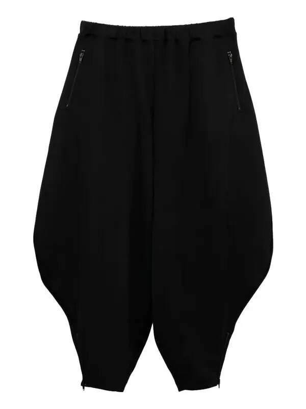 Comme Des Garçons Drawstring Tapered Trousers - Black