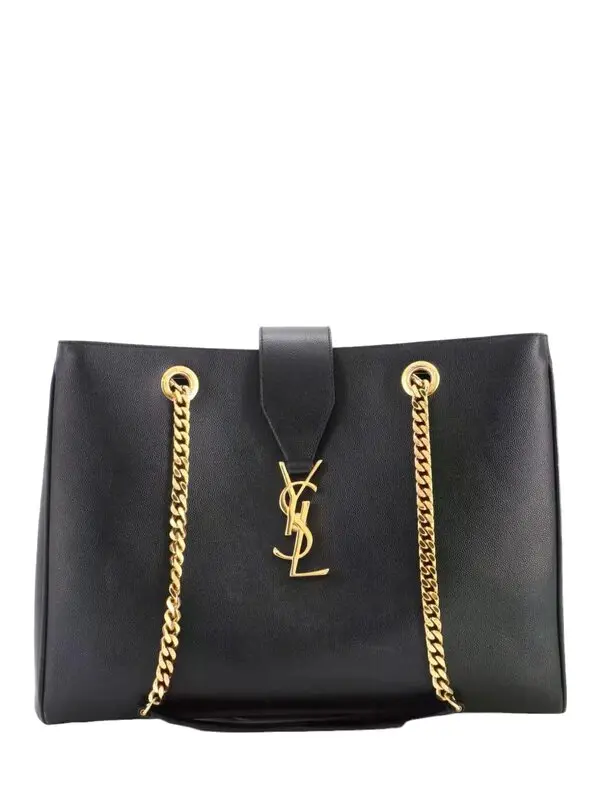 Saint Laurent Monogram Shopper Large Tote Bag - Black