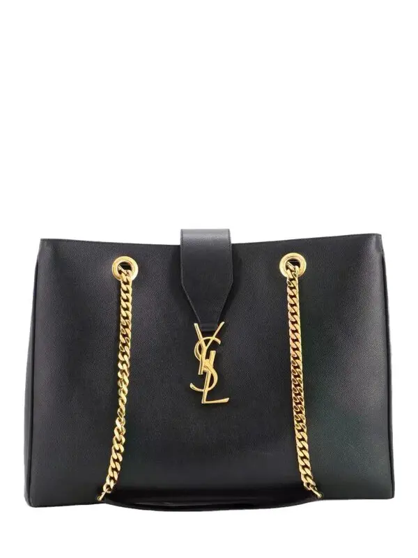 Saint Laurent Monogram Shopper Large Tote Bag - Black