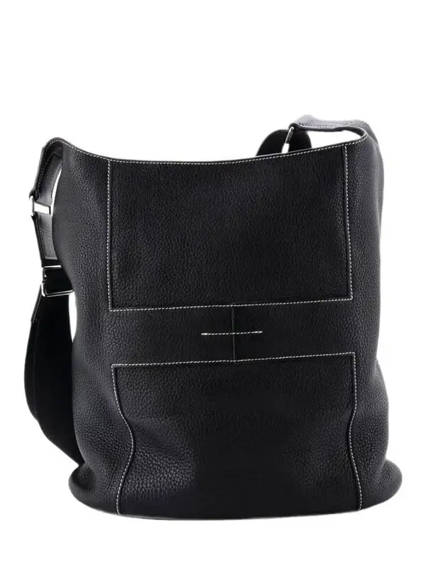 Hermès Sac Good News Bag Leather Gm Crossbody Bag - Black