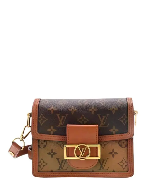 LOUIS VUITTON Dauphine Shoulder Bag Reverse Monogram Canvas Mini - Brown