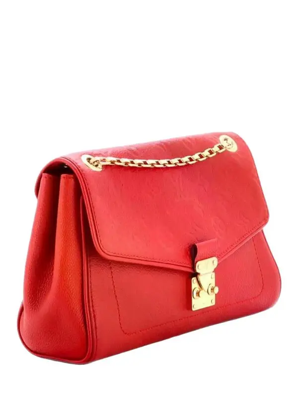 LOUIS VUITTON Saint Germain Monogram Empreinte Leather Pm Shoulder Bag - Red