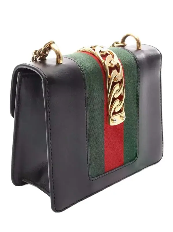 Gucci Sylvie Web Shoulder Bag - Black