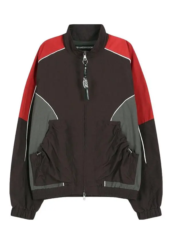 Andersson Bell Color-blocked Zip-up Jacket - Red/brown