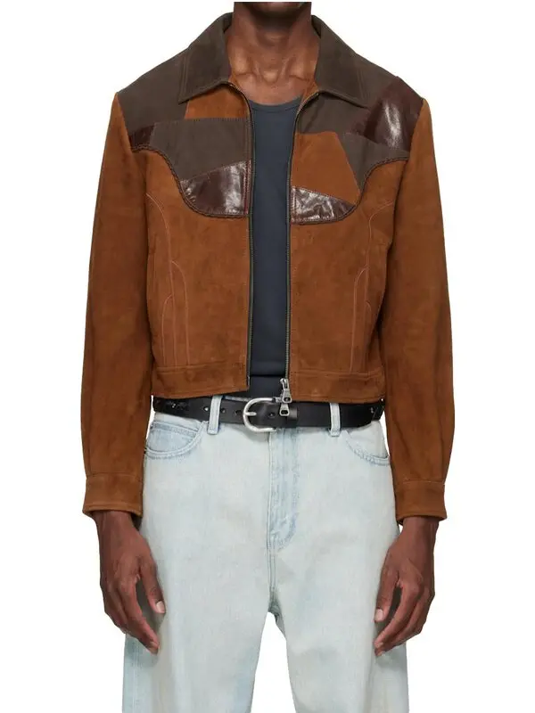 Andersson Bell Harvey Patchwork Suede Jacket - Brown