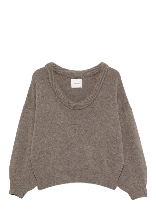 LISA YANG Cashmere Off-shoulder Sweater - Marrone
