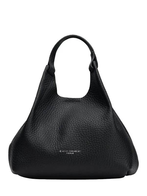 GIANNI CHIARINI Soft Hobo Handbag In Calfskin - Black