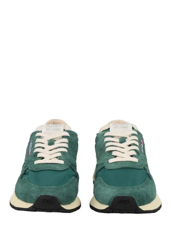 AUTRY Reelwind Low Leather & Nylon Sneakers - Green