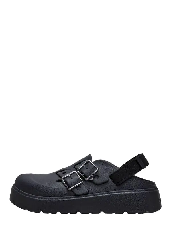 CROCS Loaferette Clogs With Buckle Detailing - Black