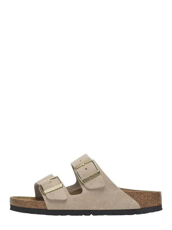 BIRKENSTOCK Arizona Buckled Suede Sandals - Sandcastle