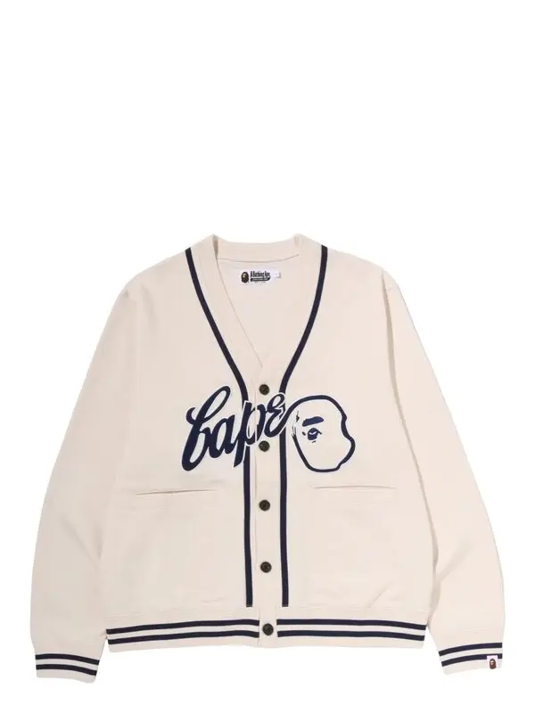 A BATHING APE Varsity Cardigan - White