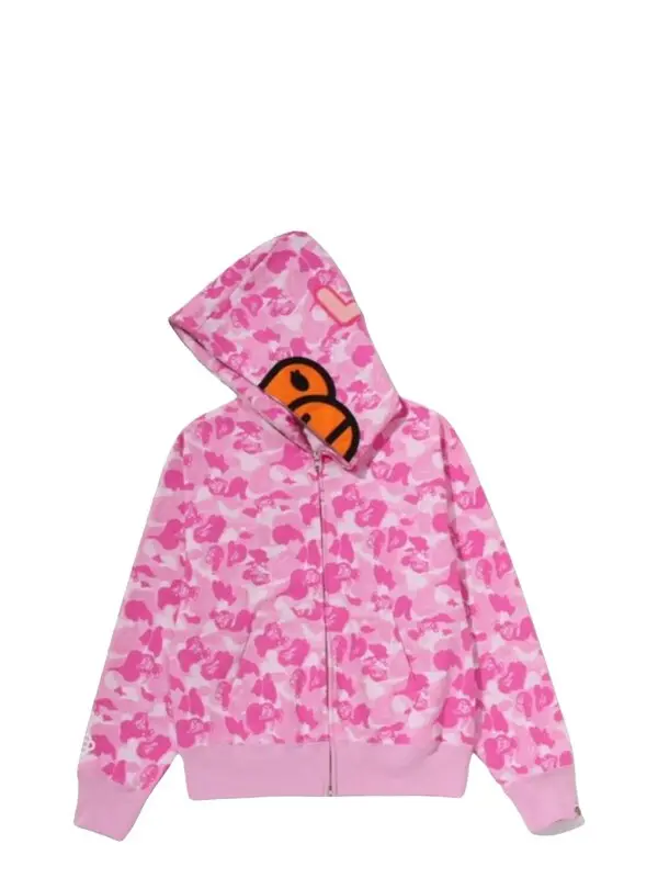 A BATHING APE Baby Lisa Abc Camo Full Zip Hoodie - Pink