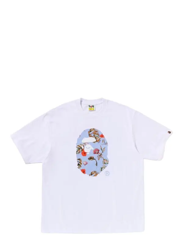 A BATHING APE Vacation Pattern Ape Head Relaxed Fit T-shirt - White
