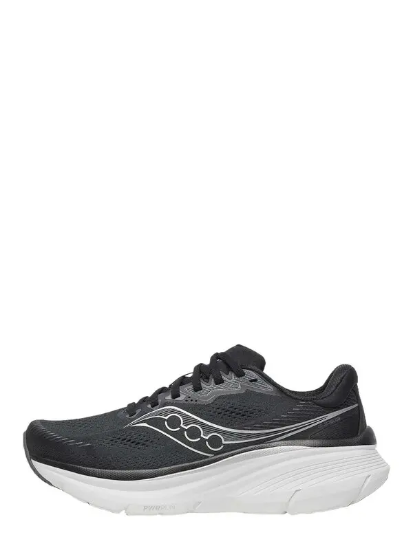 Saucony Guide 19 Wide Athletic Sneakers - Black/silver