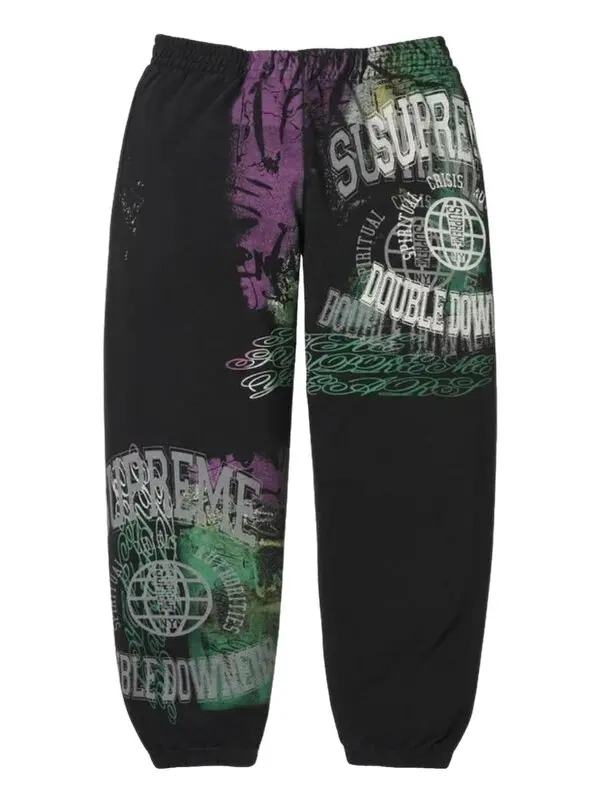 Supreme Ss26 Overprint Sweatpant - Black