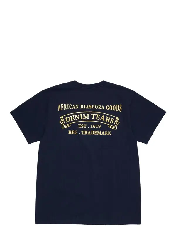 DENIM TEARS Adg Banner T-shirt - Navy