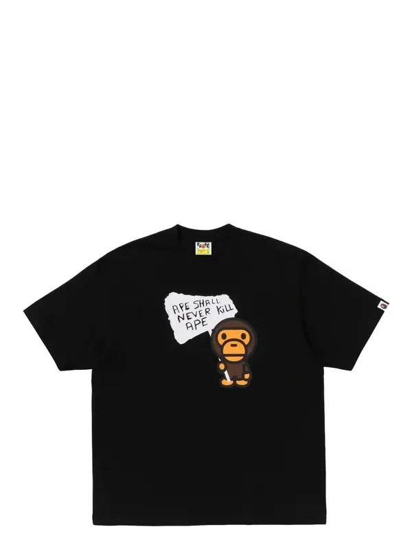 A BATHING APE Baby Milo Graphic Relaxed Fit T-shirt - Black