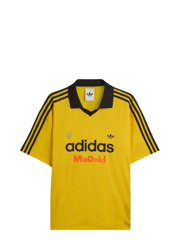 Adidas X Bad Bunny Dtmf Tour Merch Madrid Relaxed T-shirt - Yellow