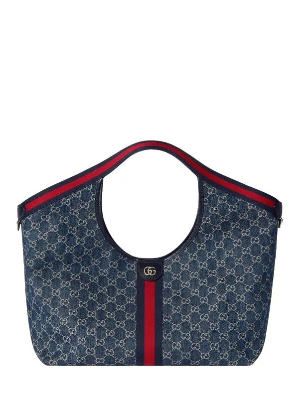 Gucci Giglio Tote Bag - Blue/white