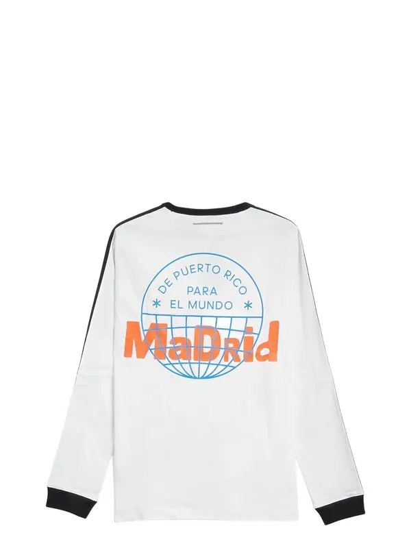 Adidas X Bad Bunny Dtmf Tour Merch Madrid Long-sleeved T-shirt - White