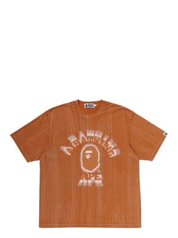 A BATHING APE Brush College Relaxed Fit T-shirt - Brown