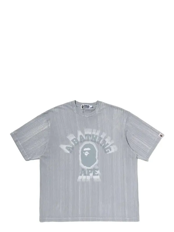 A BATHING APE Brush College Relaxed Fit T-shirt - Grey
