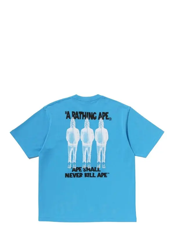 A BATHING APE Shark Seijin Logo T-shirt - Blue