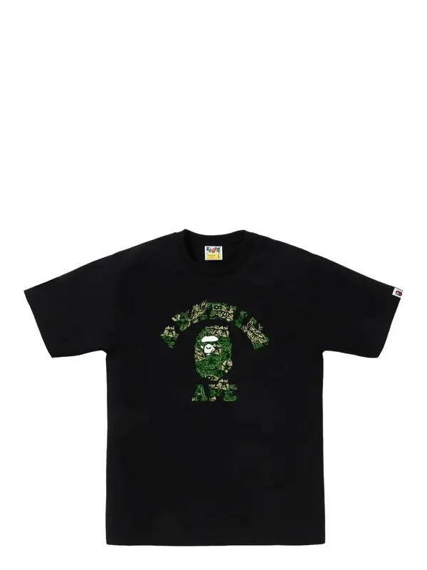 A BATHING APE Palm Resort Camo College T-shirt 'black Green - Black/green