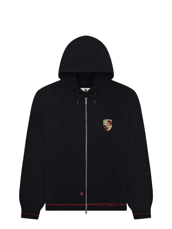 Aimé Leon Dore X Porsche Full-zip Hoodie - Jet Black
