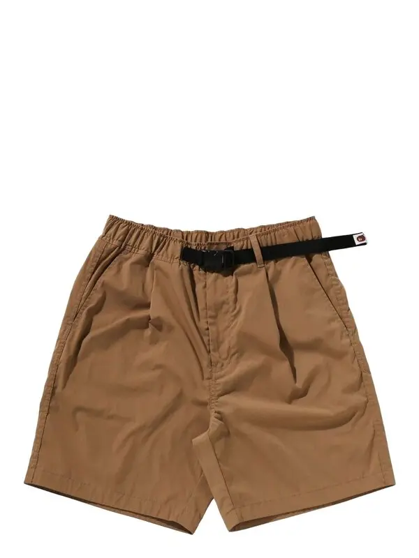 A BATHING APE Belted Relaxed Fit Shorts - Brown