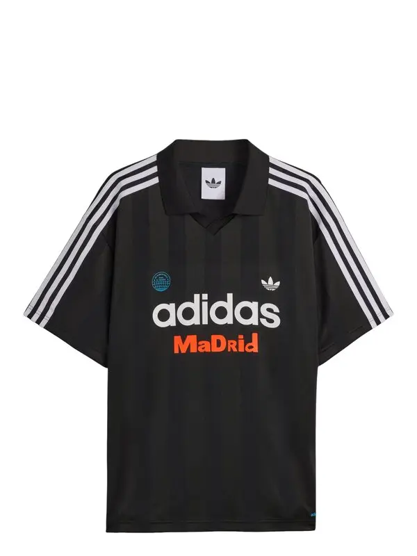 Adidas X Bad Bunny Dtmf Tour Merch Madrid Relaxed Jersey Asia Sizing T-shirt - Black