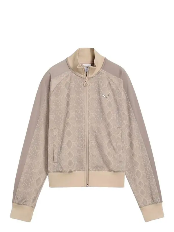 PUMA Snake Pack Printed Short T7 Track Jacket - Mouse Gray