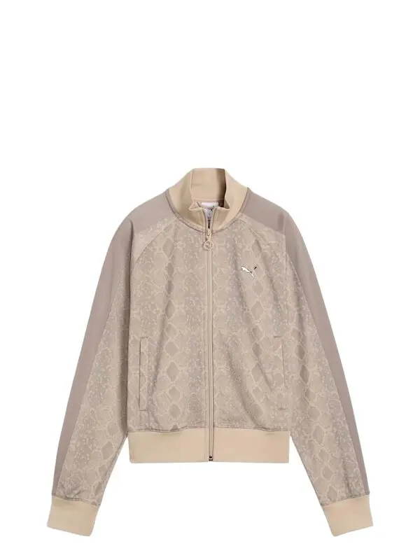 PUMA Snake Pack Printed Short T7 Track Jacket - Mouse Gray
