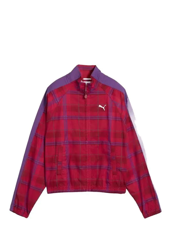 PUMA T7 Relaxed Tartan Jacket - Garnet Glow